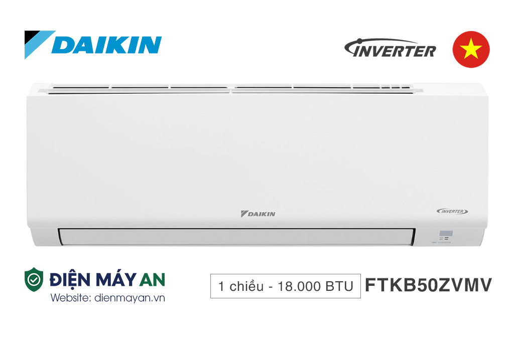 Điều Hòa Daikin Inverter 18000 BTU 1 Chiều FTKB50ZVMV - Model 2025